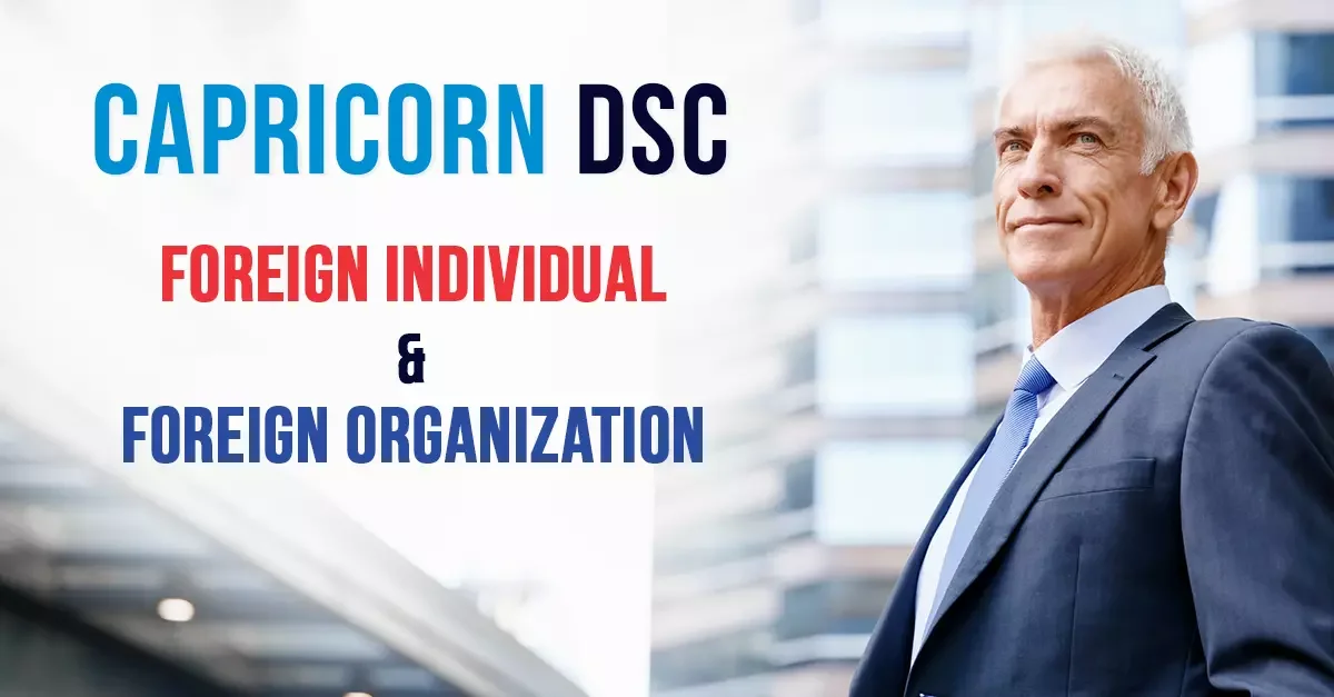 Digital Signature Certificate for Foreign Individual & Organisation